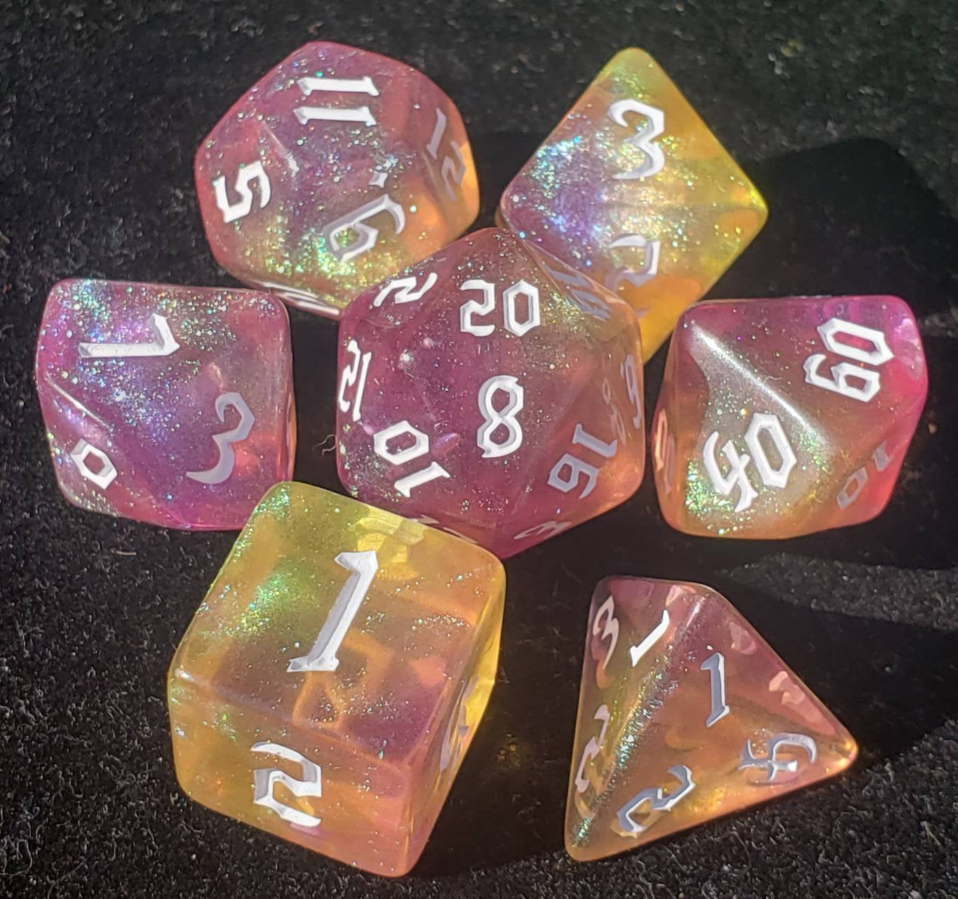 FREE Today: Dragonfly - Yellow & Purple Skimmer Dice Set – Dice Prime